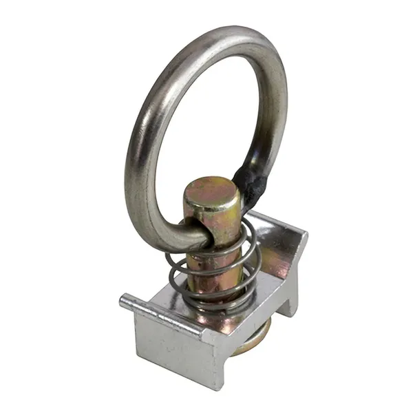 L-Track Single Stud Fitting with Round Ring - Silver - WLL 1,333 lb ...