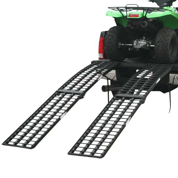 9' Extra-Wide Arched Folding Dual Runner ATV Ramps | Black Widow